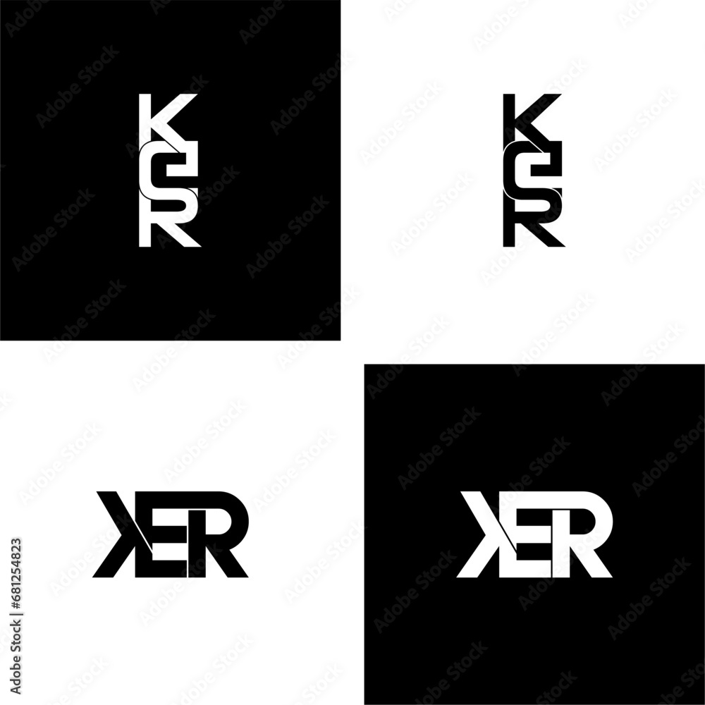 ker typography letter monogram logo design set Stock Vector | Adobe Stock