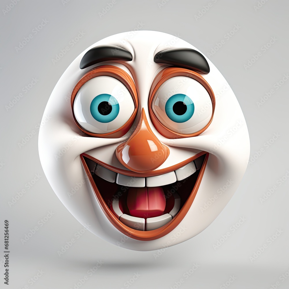 Joker cartoon face mask in white background, Laughing funny cartoon ...