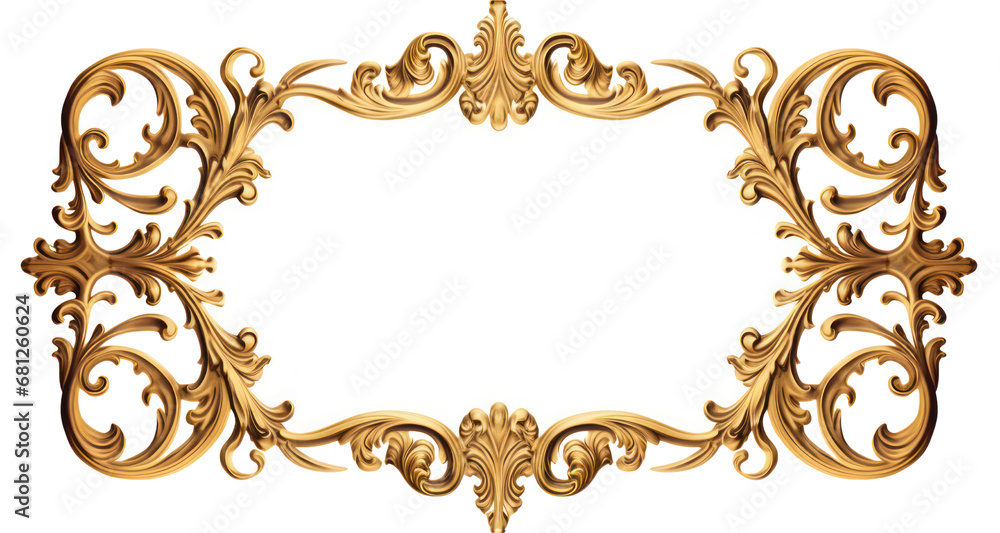 Rectangular vintage gold frame border with a regal feel from the Middle ...