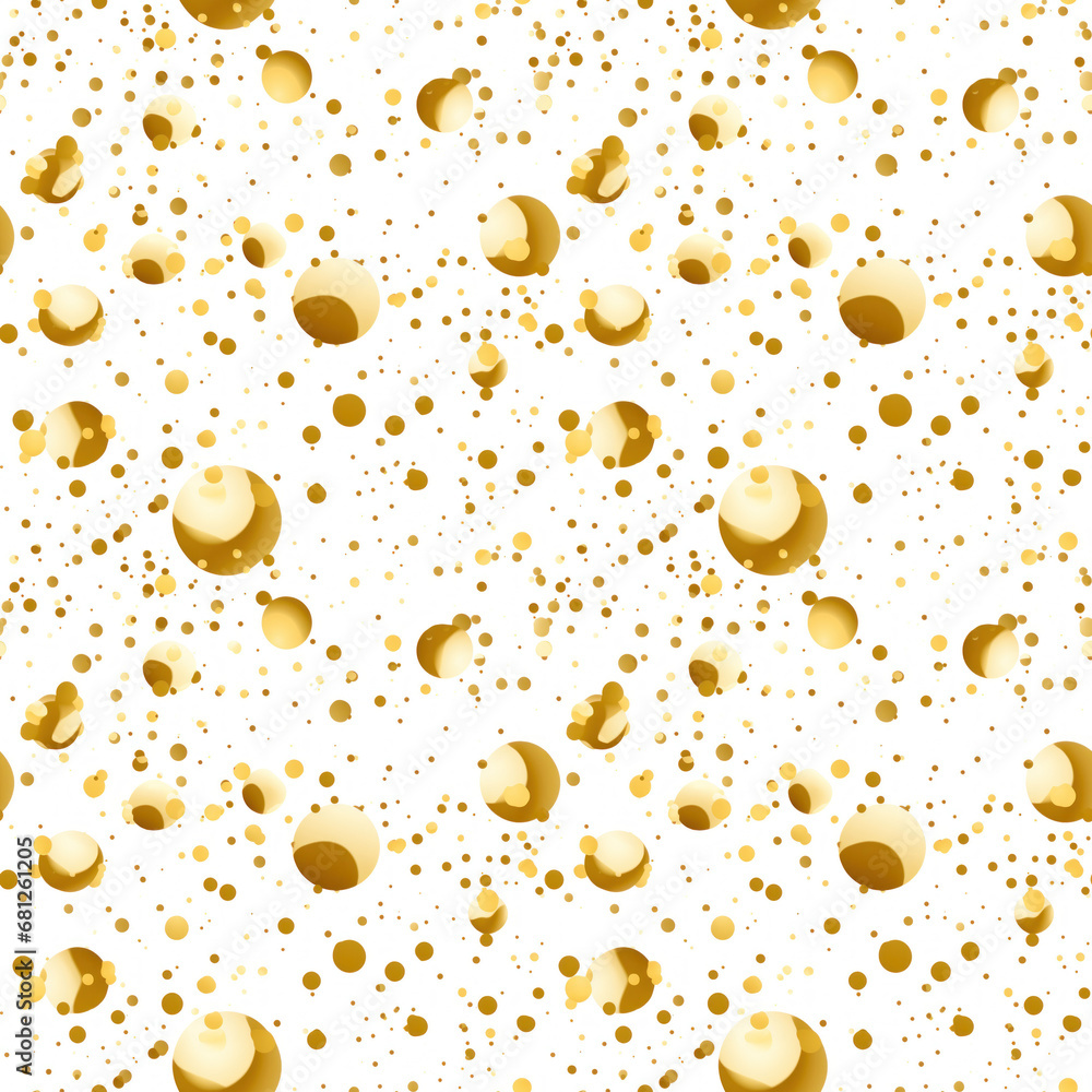 Festive Seamless Pattern. Small shiny gold drops, glittering golden ...
