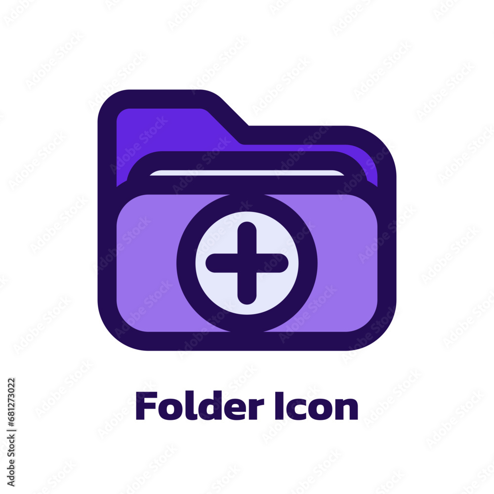Plus Folder Icon, Plus Folder Vector, Plus Folder Icon Simple Clip Art ...