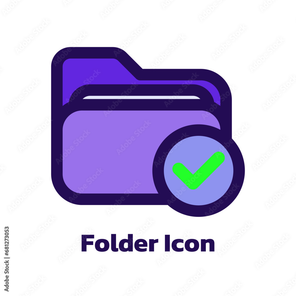 Grafika wektorowa Stock: Check Mark Folder Icon, Check Mark Folder ... Grafika wektorowa Stock: Check Mark Folder Icon, Check Mark Folder ...