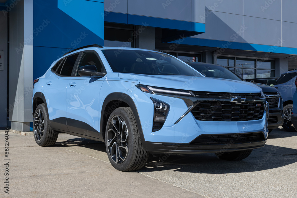 Chevrolet Trax display at a dealership. Chevy offers the Trax in LS ...