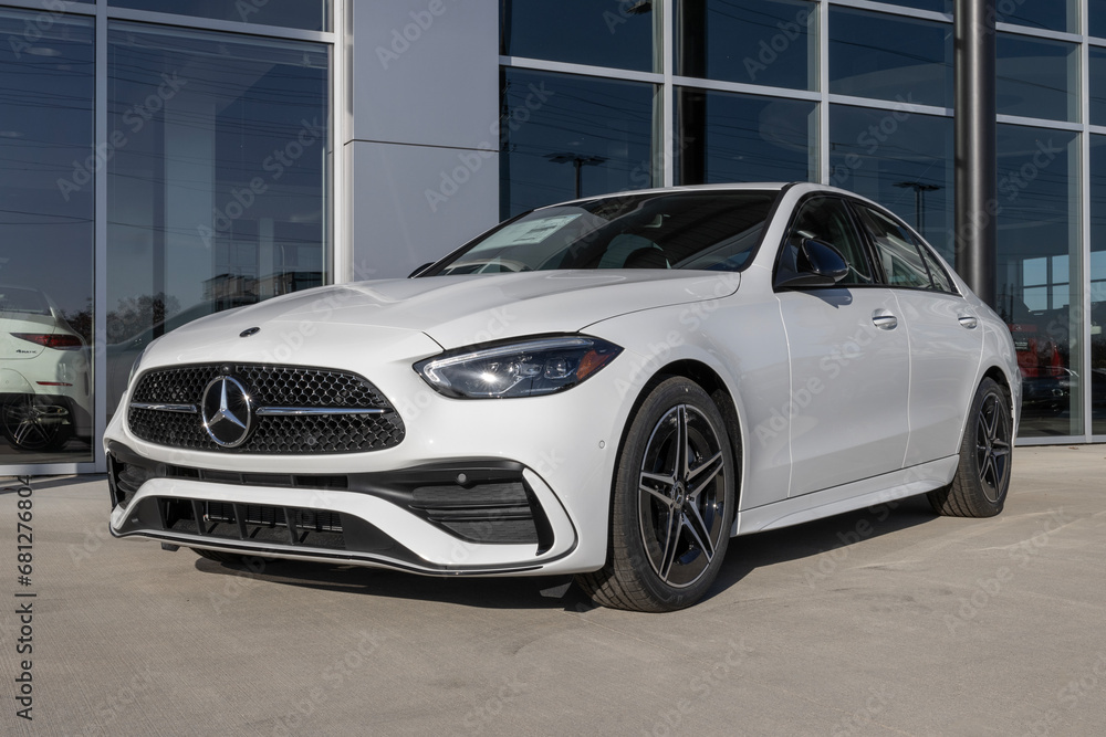 Mercedes-Benz C300 4MATIC display at a dealership. Mercedes offers the ...
