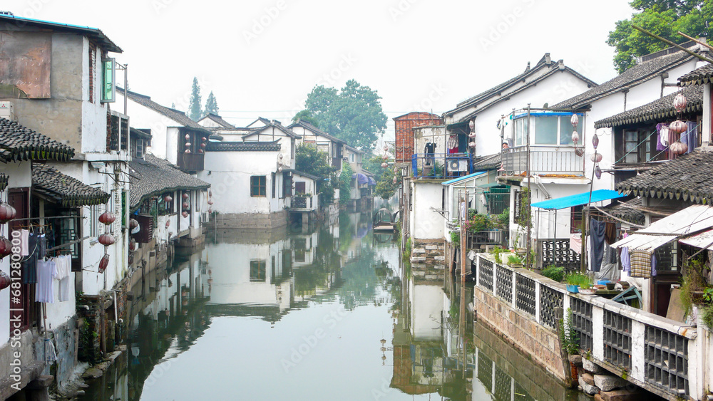 Zhujiajiao, Qingpu, Shanghai, China, is a famous historical and ...
