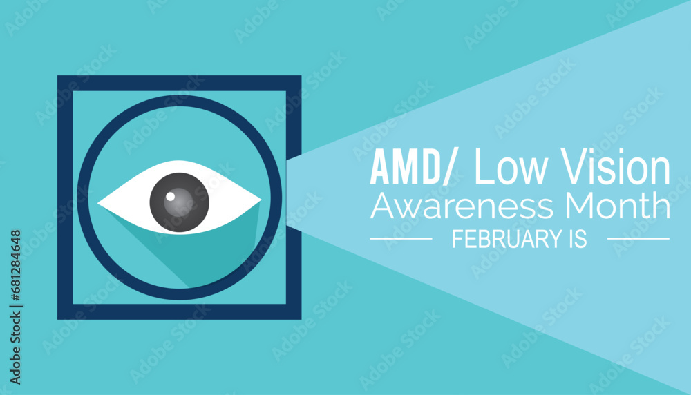 Vector illustration on the theme of AMD/Low vision awareness month ...