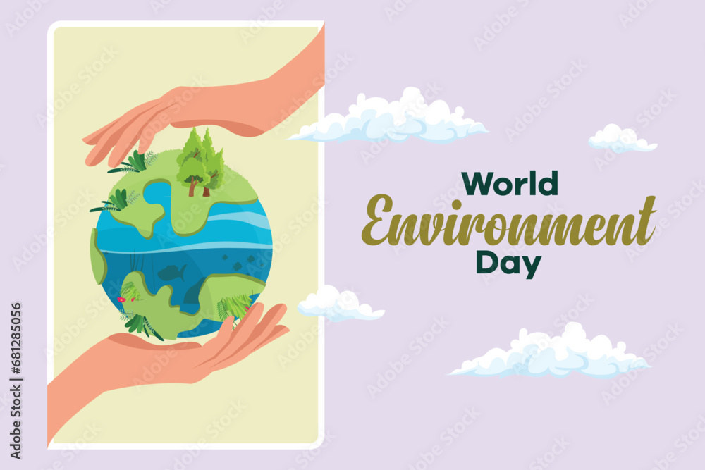 World Environment day. Colored flat vector illustration isolated. Stock ...
