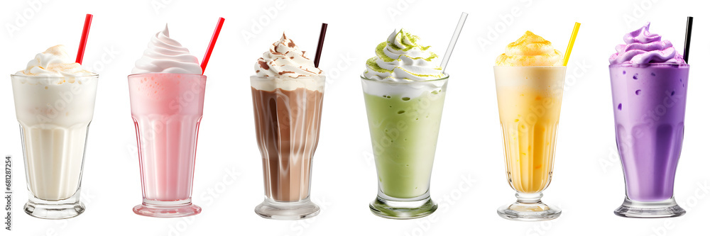 Milkshake Smoothie in cup on transparent background cutout, PNG file ...