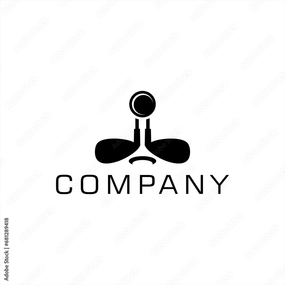 golf logo design, golf stick, golf ball, vector, symbol, icon, emblem ...