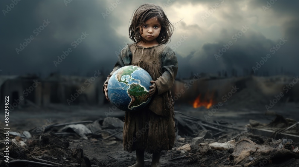 world poverty background wallpaper AI generated image Stock ...