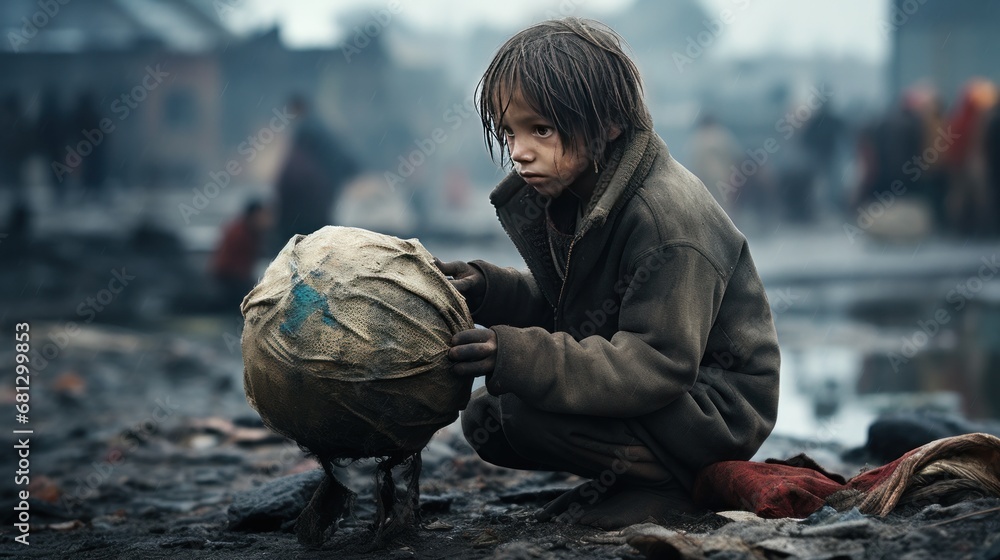 world poverty background wallpaper AI generated image Stock ...