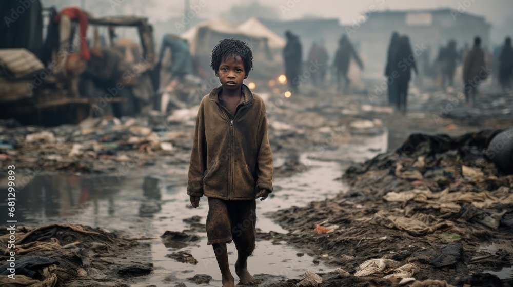 World poverty background wallpaper AI generated image Stock ...