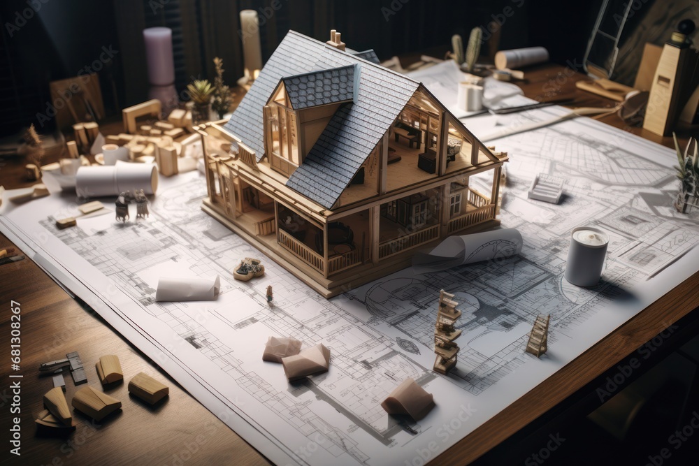 House plan design, house structure blueprint. tablets to design ...