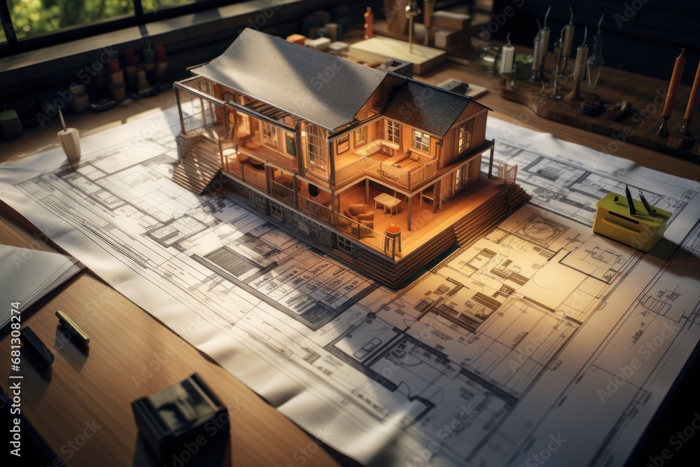 House plan design, house structure blueprint. tablets to design ...