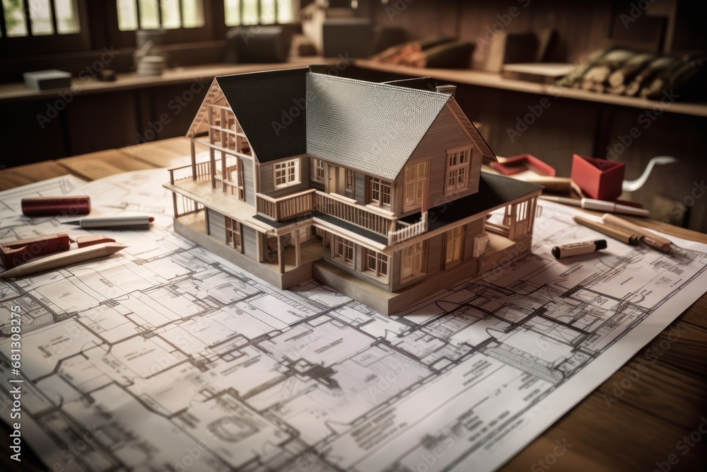 House plan design, house structure blueprint. tablets to design ...