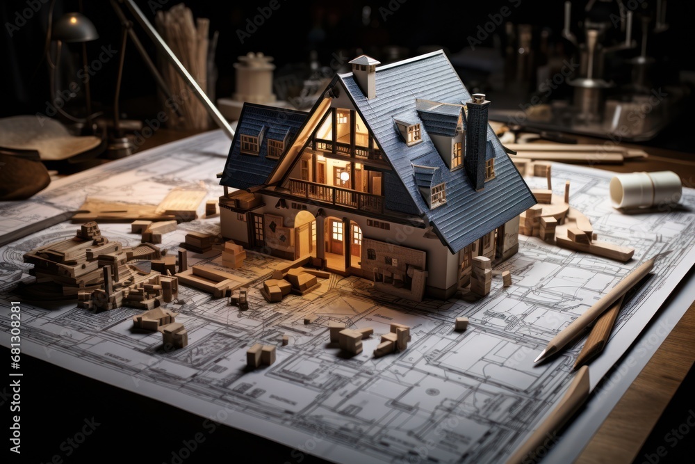 House plan design, house structure blueprint. tablets to design ...