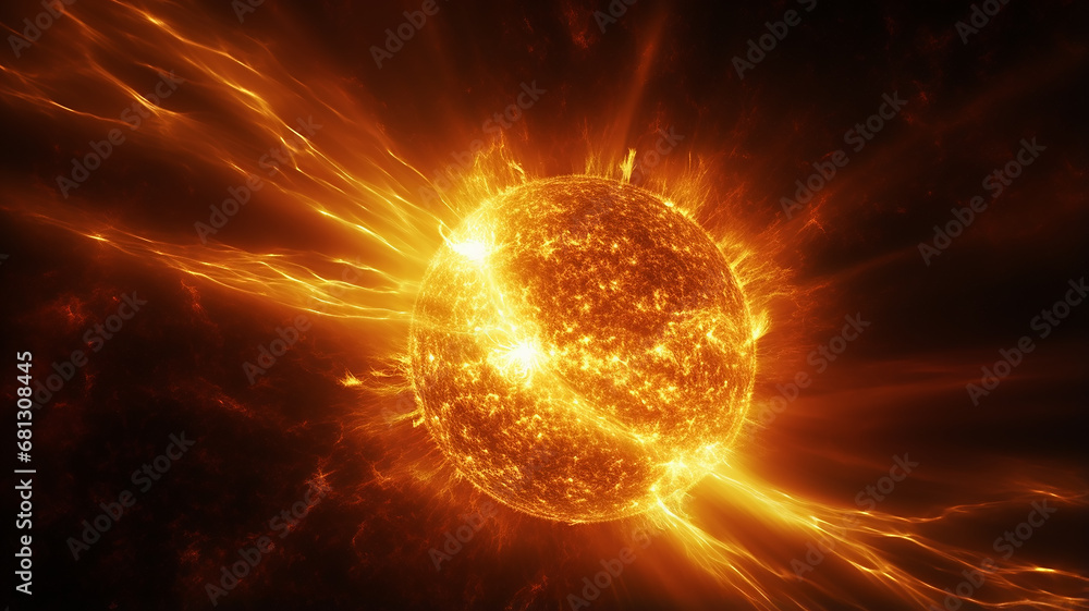 solar storm, astronomical observation solar corona and prominences ...