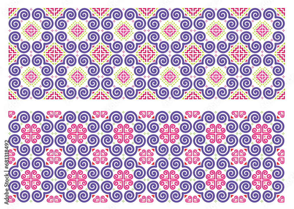 Hmong ethnic pattern.Indigenous embroidery designs. Stock Vector ...