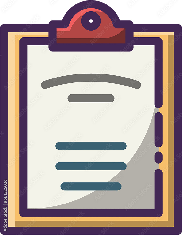 Digital png illustration of cartoon clipboard with copy space on ...