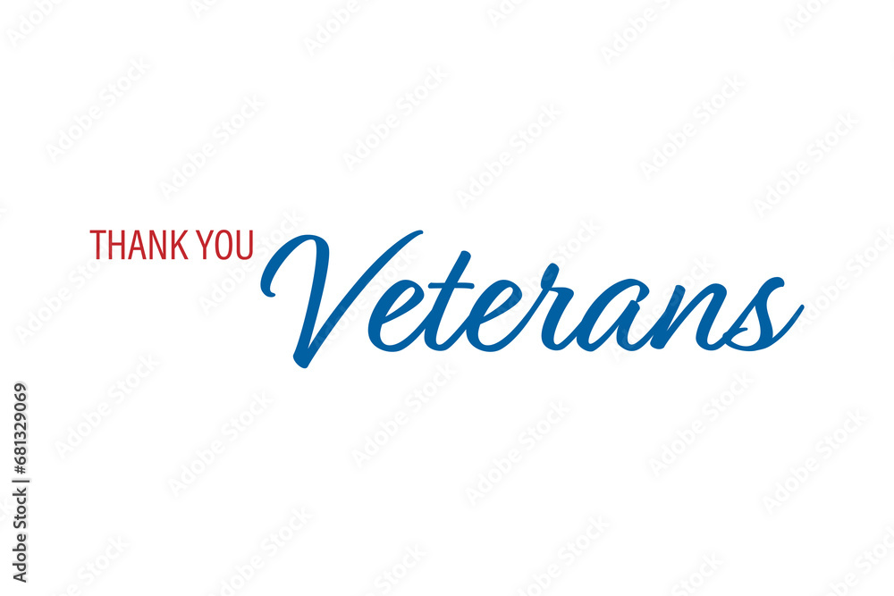 Digital png illustration of thank you veterans text on transparent ...