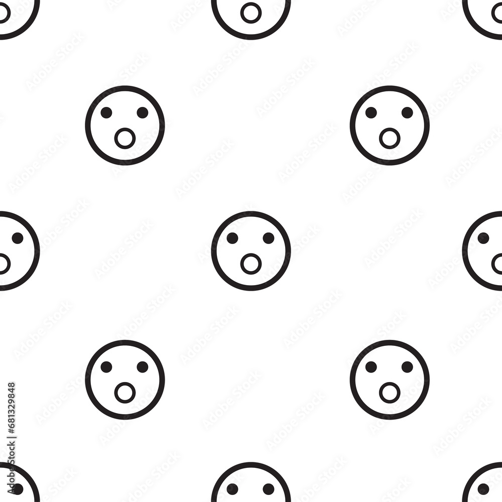Digital png illustration of black and white pattern of repeated emoji ...
