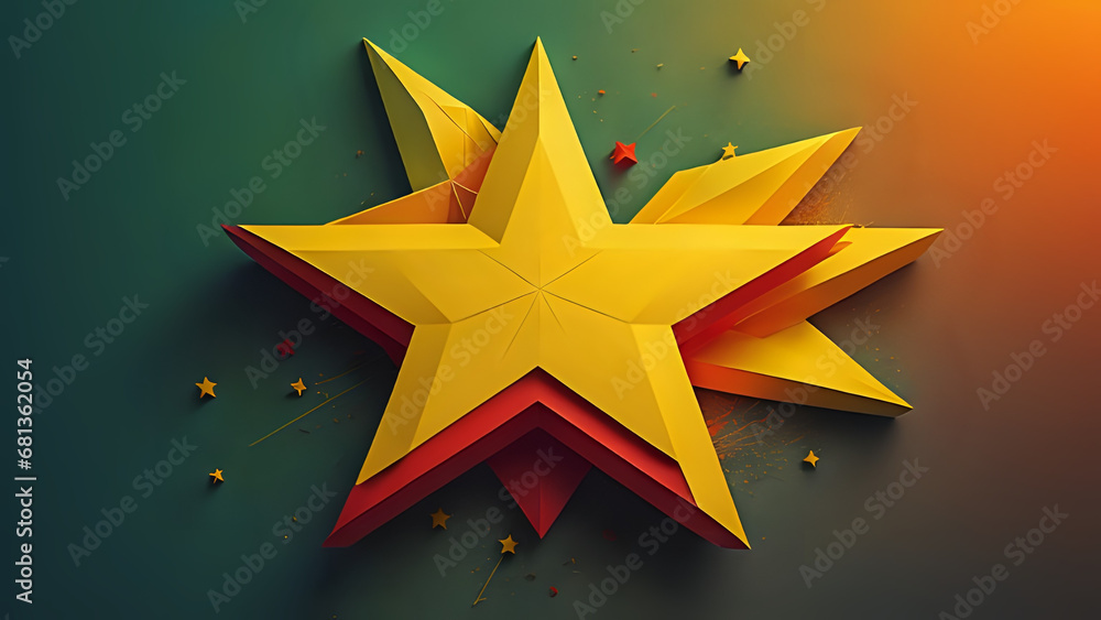 gold star vector, gold star ilustrator, gold star green screen, gold ...