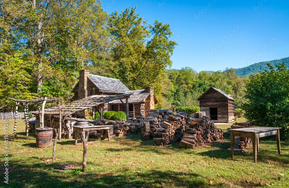The Mountain Farm Museum and Mingus Mill at Great Smoky Mountains ...