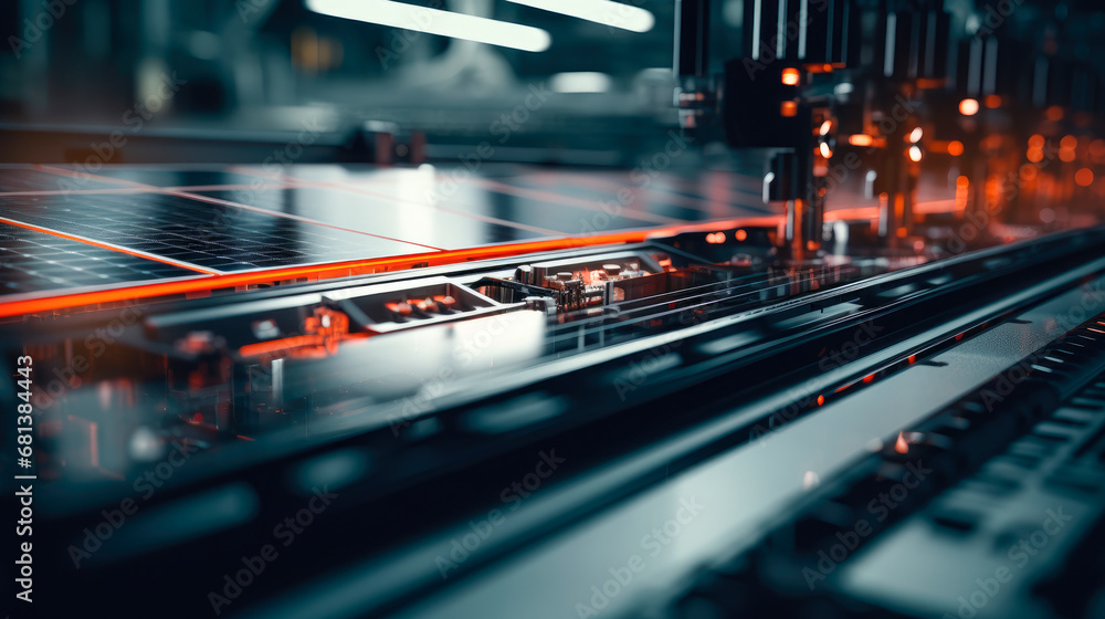 Solar Panels on Conveyor Line during Production Process at Automated ...