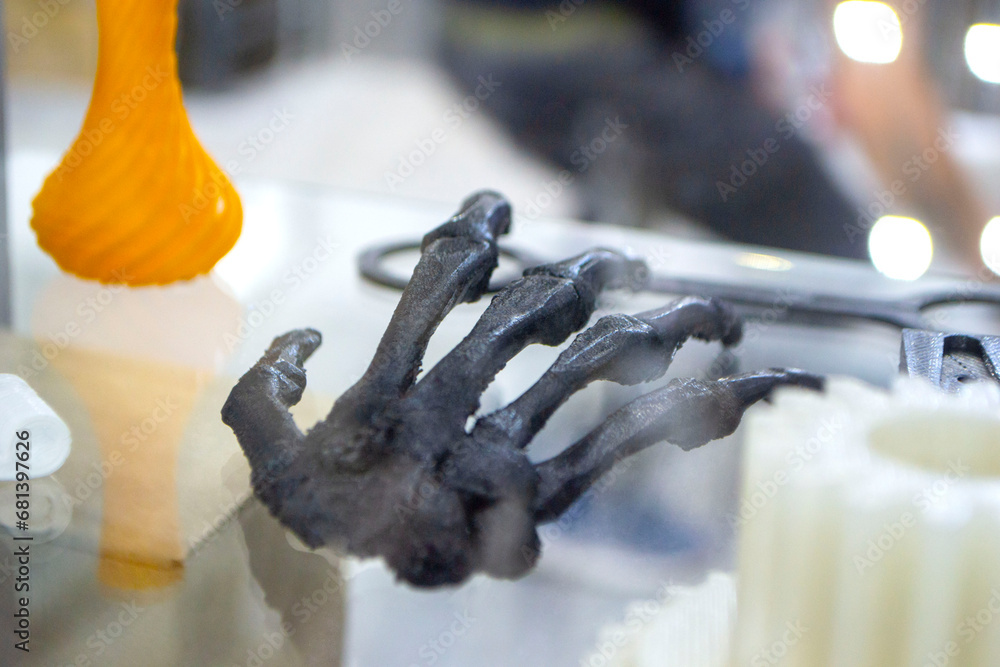 Prototype model of part of human skeleton wrist hand printed on 3D ...