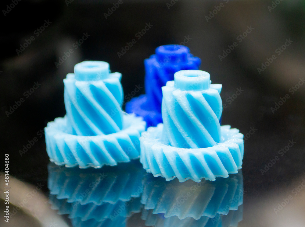 Abstract art object printed on 3D printer from photopolymer. SLA. Model ...