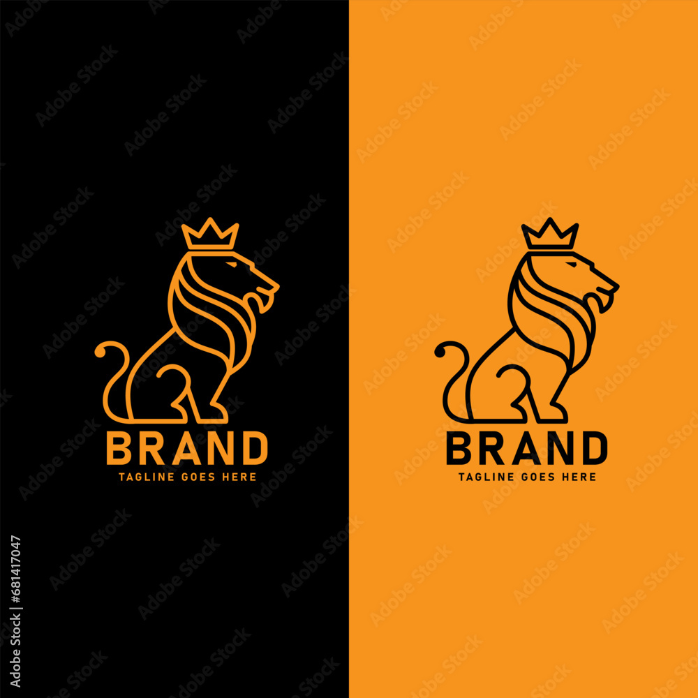 lion king logo Stock Vector | Adobe Stock