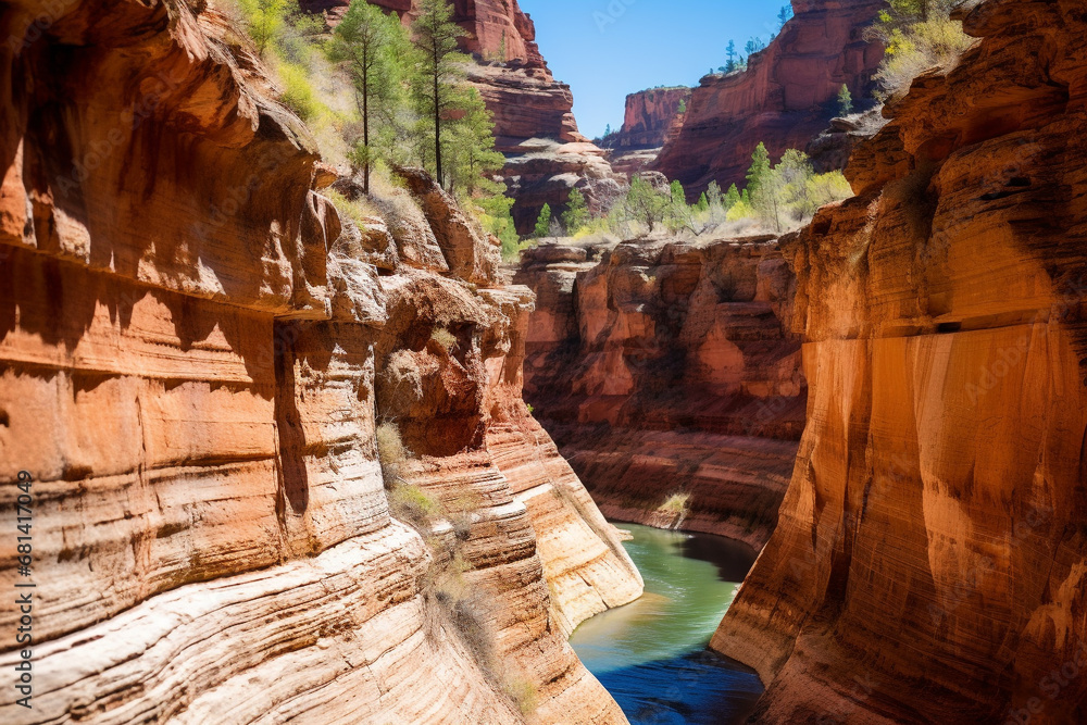 highlights the relationship between canyon and its river, embodying the ...