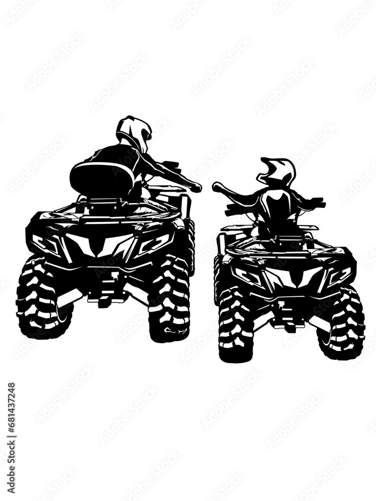 ATV Rider Illustration, Extreme Sports Clipart, Sport Ride Cutfile, Off ...
