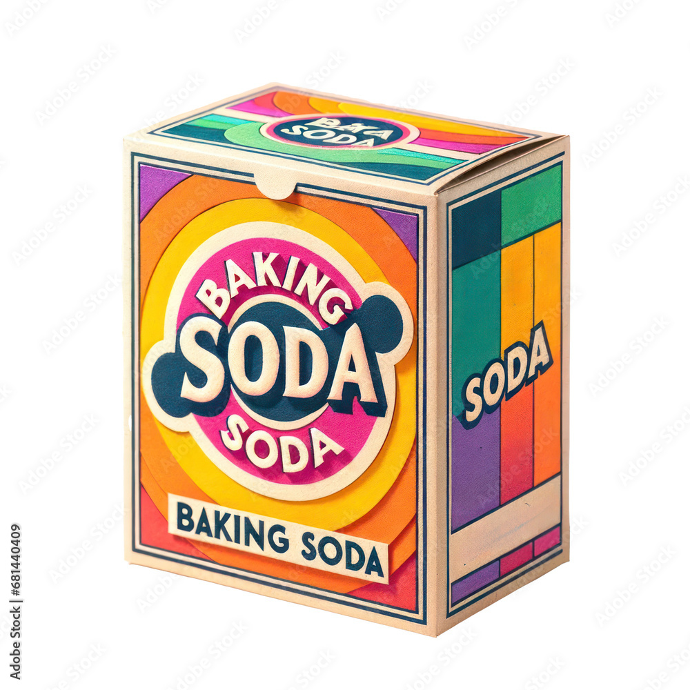 Baking soda box package isolated on white transparent background, png ...