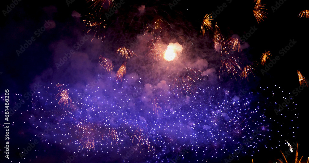 Purple Firework celebrate anniversary happy new year 2024, 4th of july ...