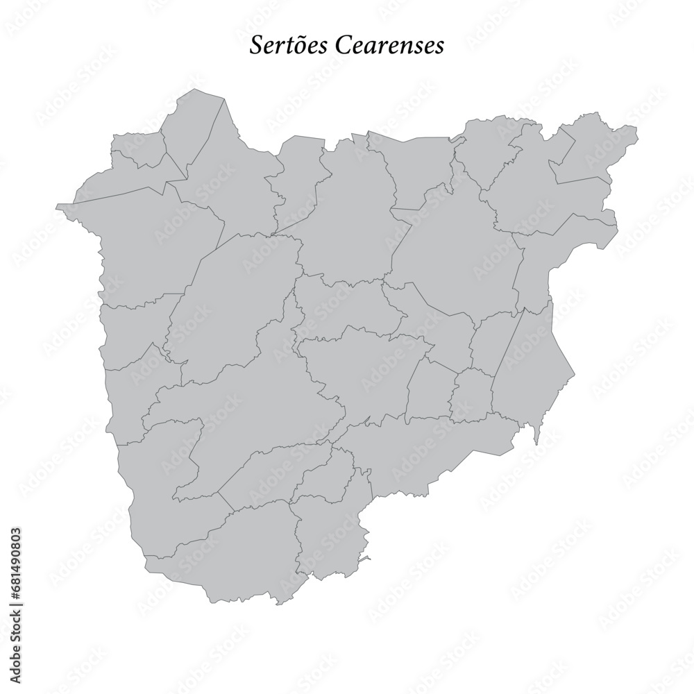 map of Sertoes Cearenses is a mesoregion in Ceara with borders ...