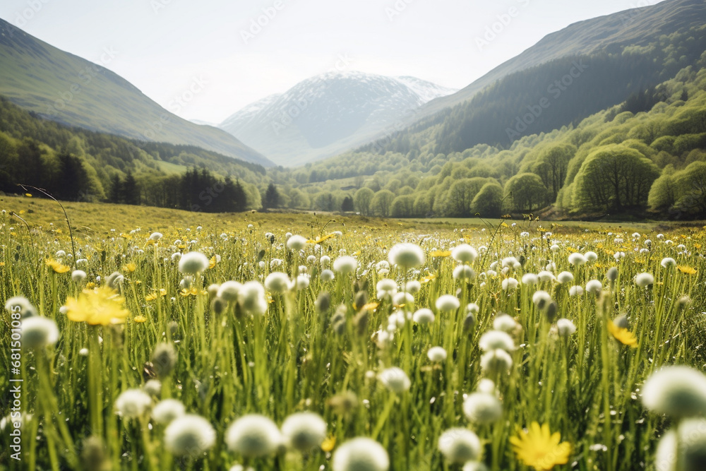 encapsulates beauty of Scottish Highlands in spring, with lush green ...