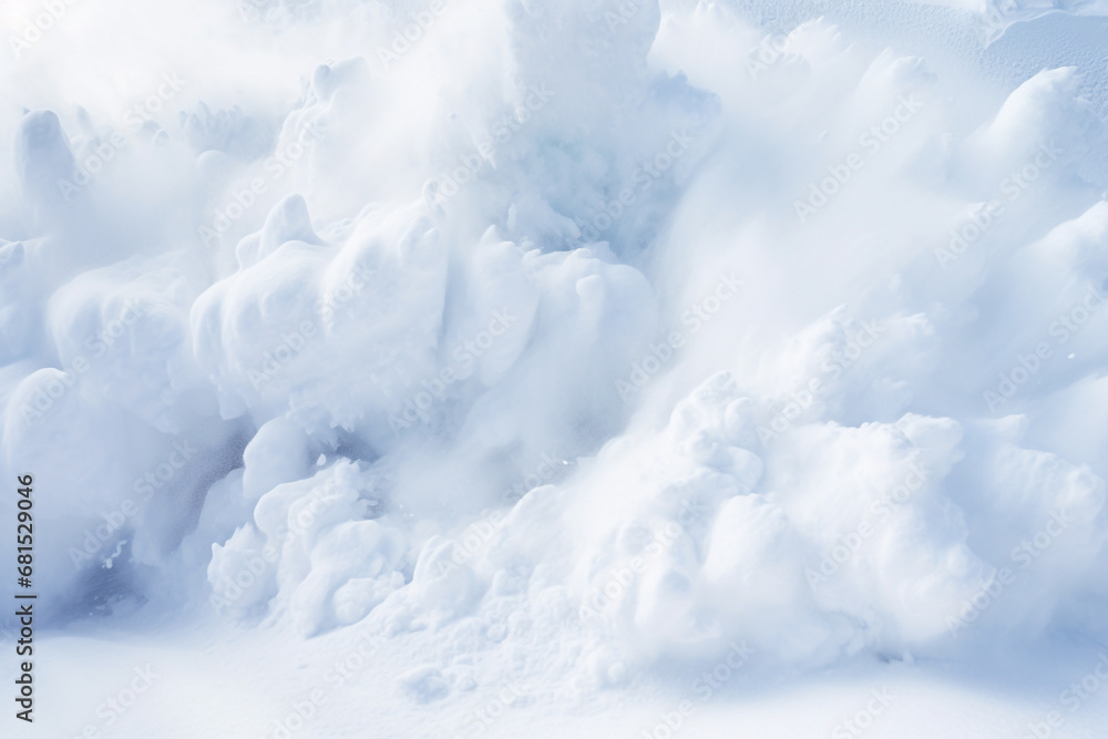 sheer force and majesty of snow avalanche, portraying turbulent snow ...