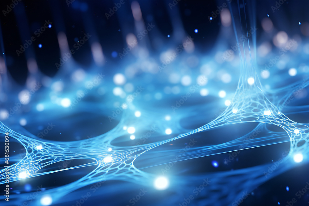 Digital space background material with beautiful blue light, Generative ...