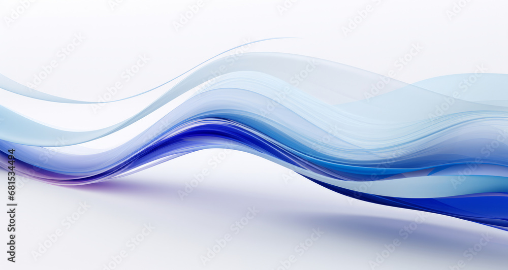 Energy, fabric and wave flow render on a white background for design ...