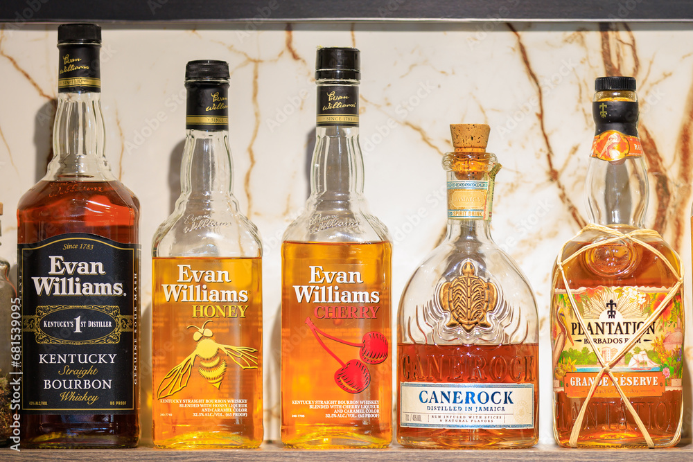 September 15, 2022 Balti, Moldova. Illustrative editorial. Drinks on ...