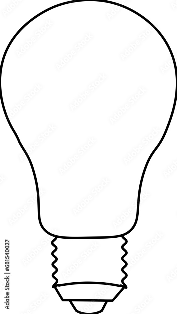 Idea, innovación, foco en líneas, foco contorno, éxitos, sin fondo ...