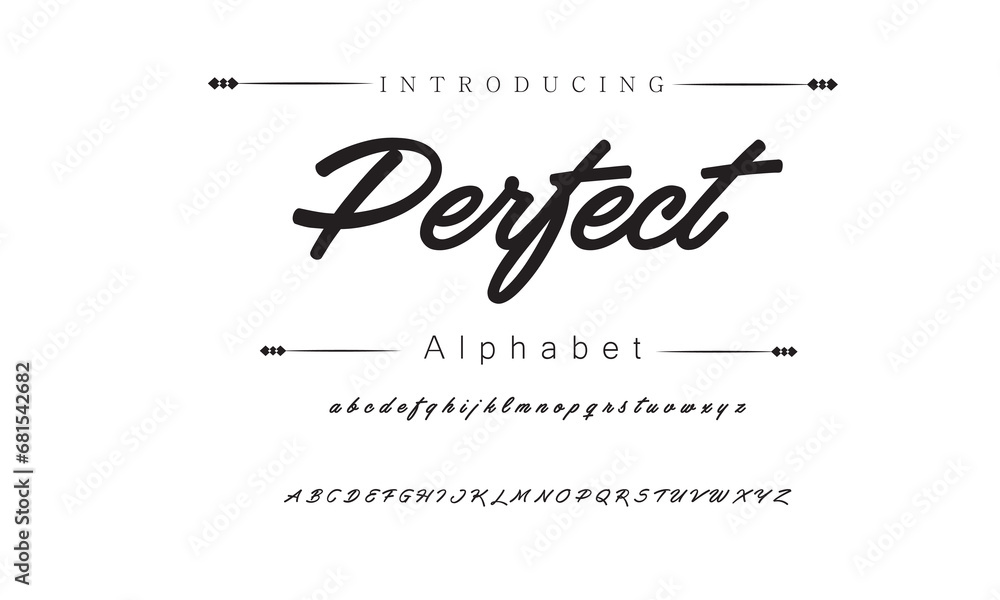 Perfect Vintage decorative font. Lettering design in retro style with ...
