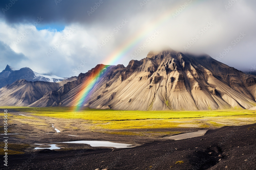 geological and atmospheric conditions that result in rainbow above ...