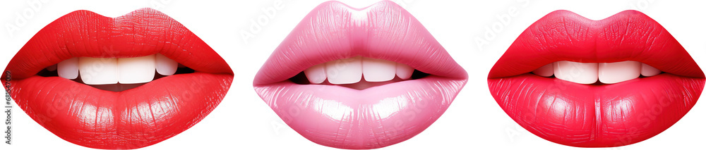 Set of lips transparent background PNG clipart Stock Photo | Adobe Stock
