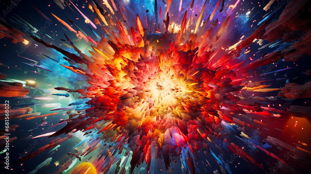 Beautiful anime style space supernova explosion background, scenic ...