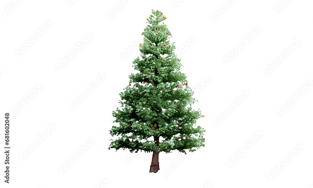 Giant everest vintage christmas tree with white background instant ...