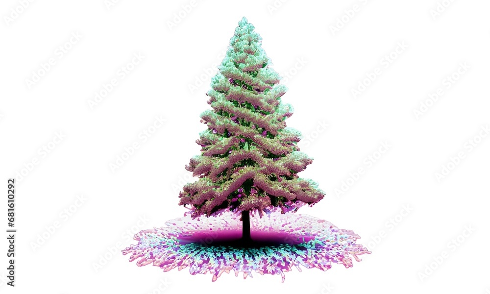 Giant everest vintage christmas tree with white background instant ...