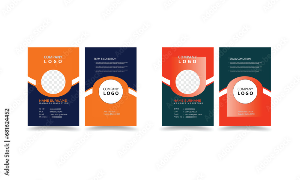 modern design template for infographics id card and id card template ...