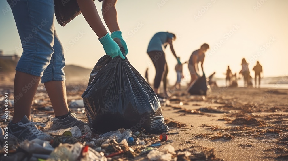 Save water.trash garbage at the beach and plastic bottles are difficult ...